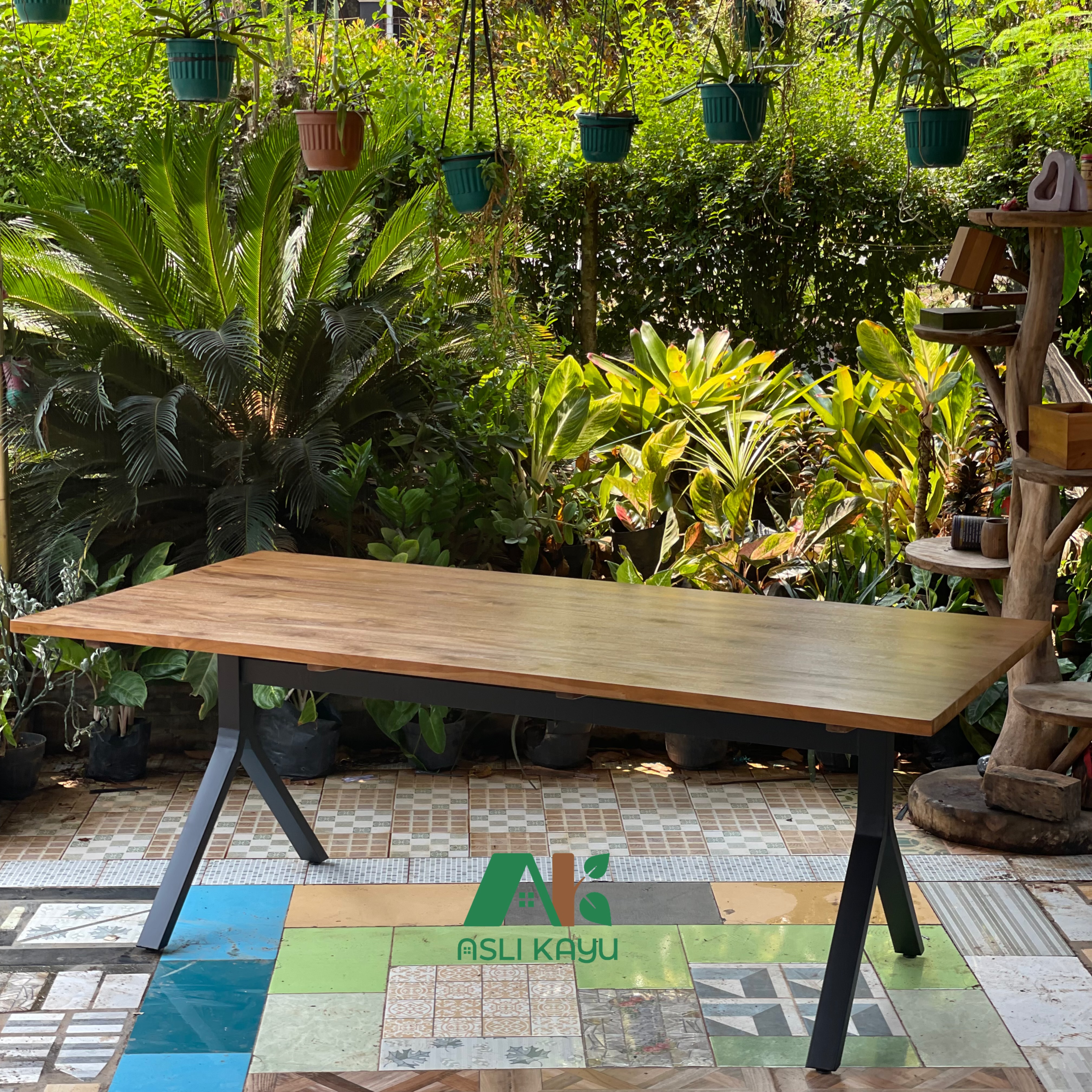 Davi dining table meja makan - Asli Kayu