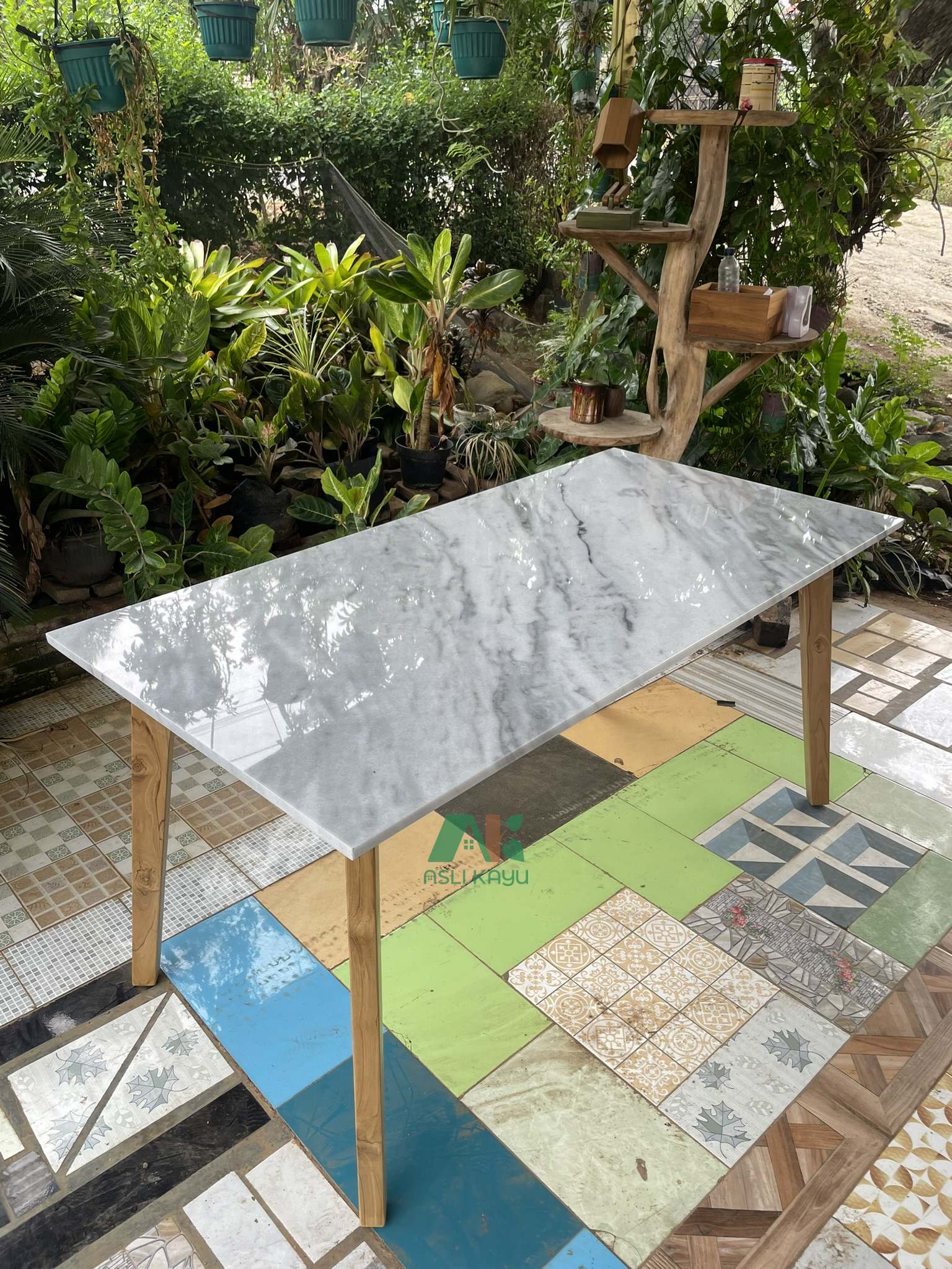 MARBLE DINING TABLE-AKDT04 - Asli Kayu